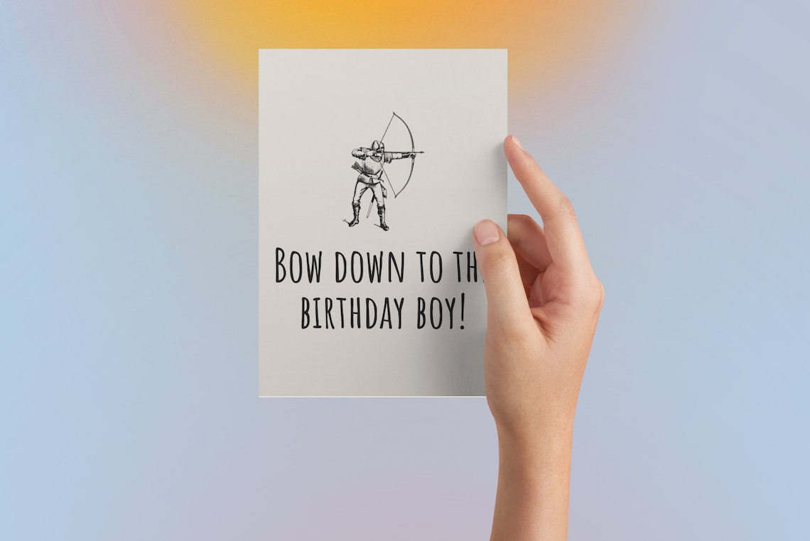 Printable Archer Birthday Card - Funny Archery Birthday Card ...