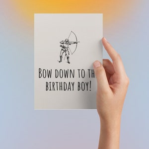 Printable Archer Birthday Card - Funny Archery Birthday Card ...