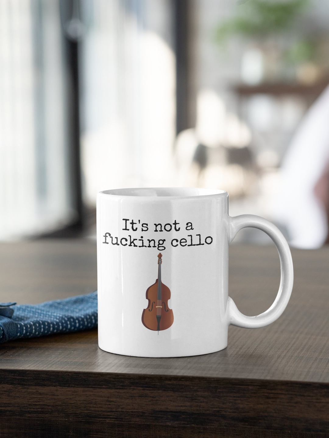 Funny Bass Coffee Mug Double Bass Gift Bass Player Present It's Not A ...