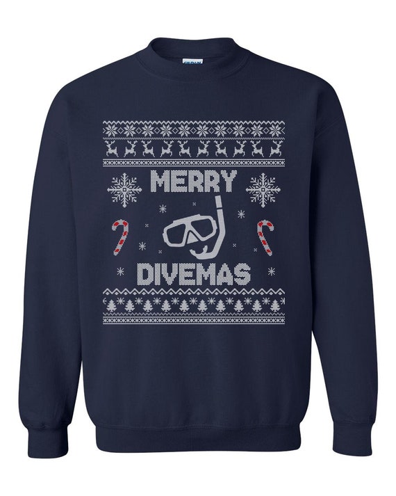 Scuba Diving Ugly Sweater Diver Ugly Christmas Sweater | Etsy