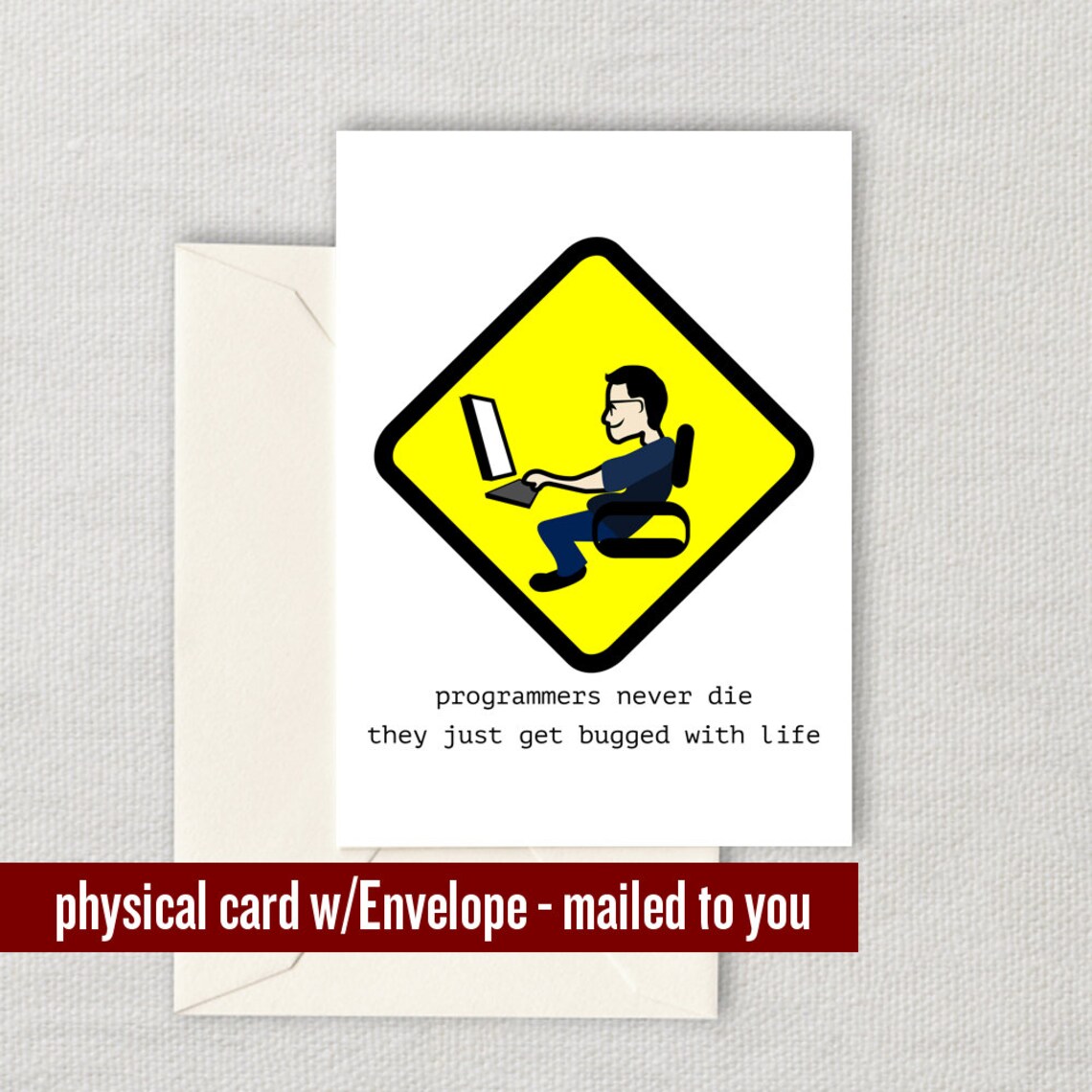 Funny Programmer Card Coder Birthday Card They Just Get - Etsy