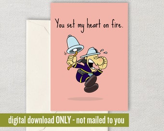 Personalized Firefighter Card, Fire Department Gift, Fireman Employee ...