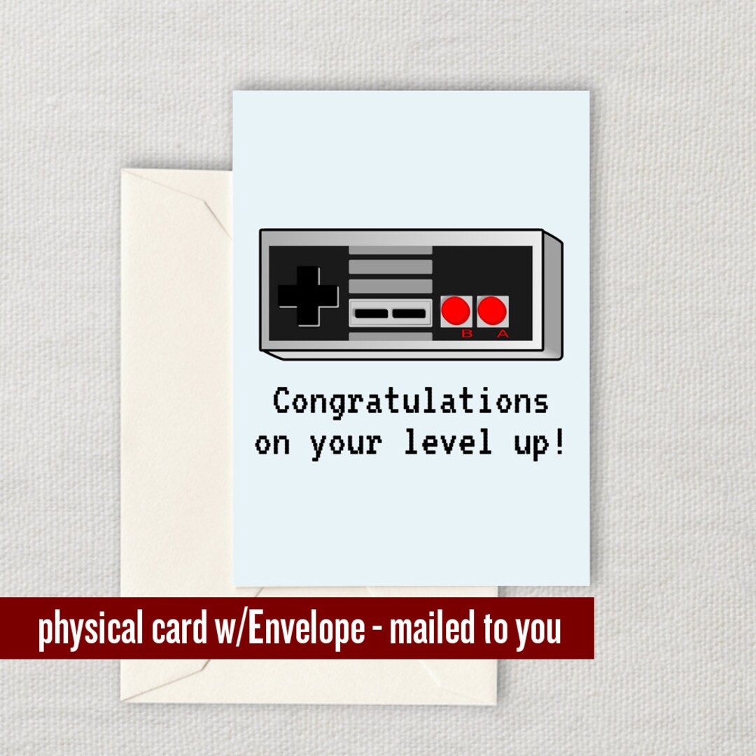 Video Gamer Birthday Card - Retro Game Console Greeting Card - Video ...