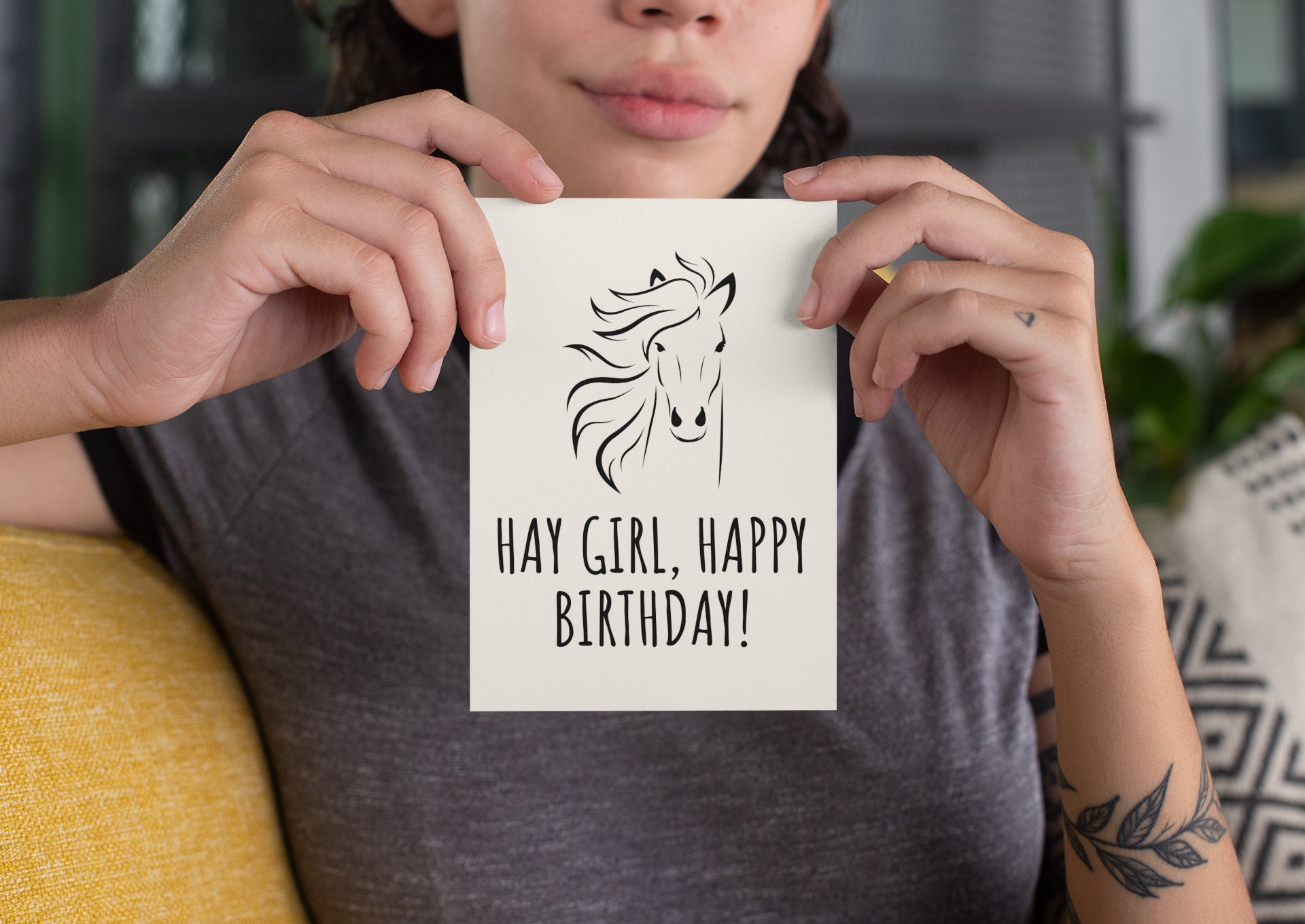 Printable Horse Lover Birthday Card - Equestrian Birthday Card - Funny ...