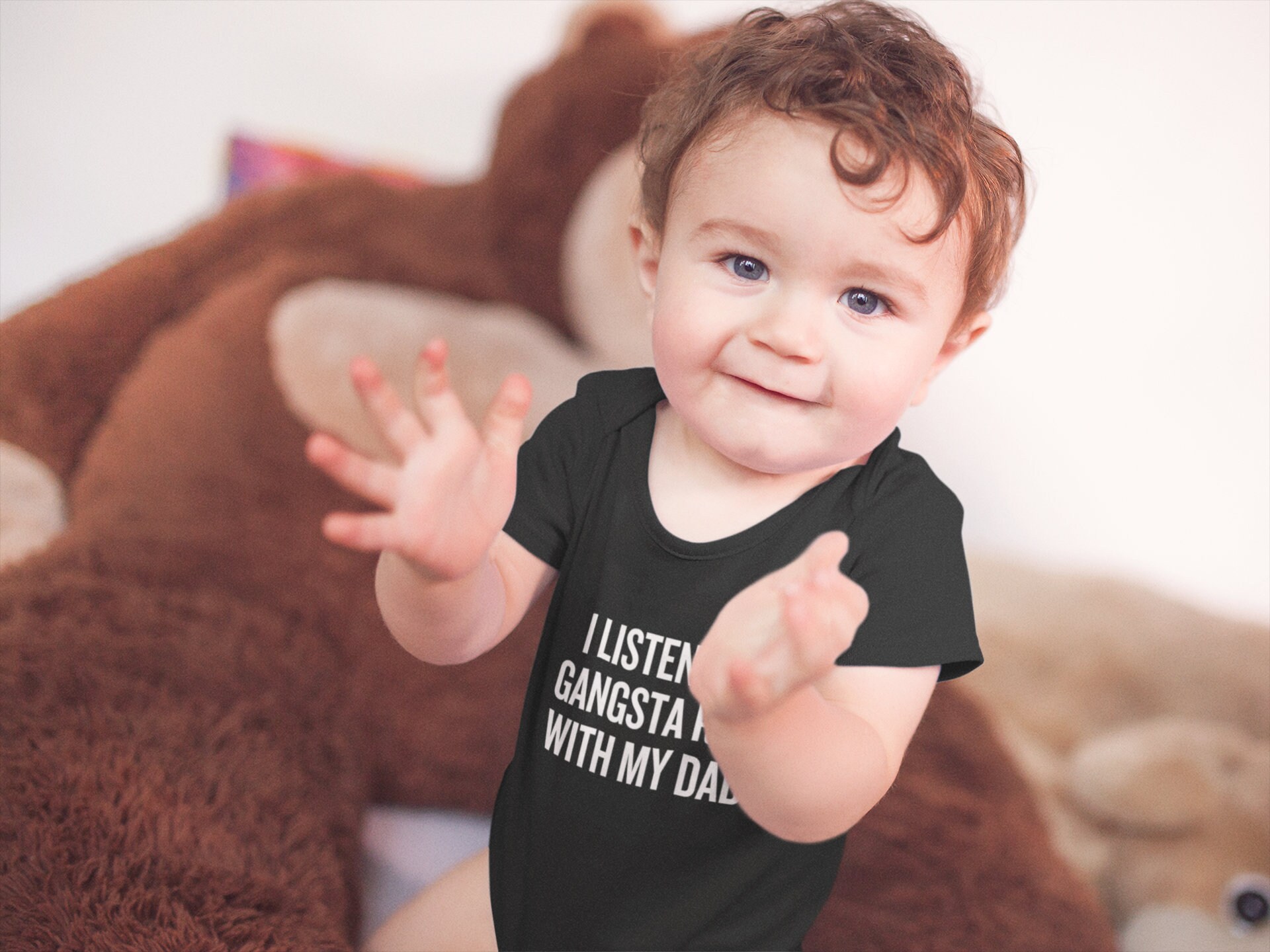 Funny Baby One-piece Hip Hop Baby Clothes Gangsta Rap With - Etsy