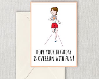 Runner Birthday Card | Etsy