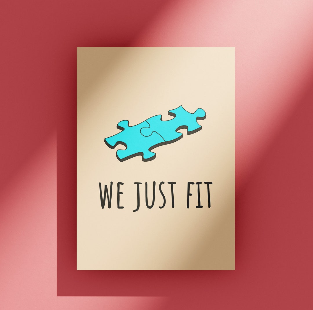 Jigsaw Puzzle Card Romantic Printable Card Downloadable Love Card ...