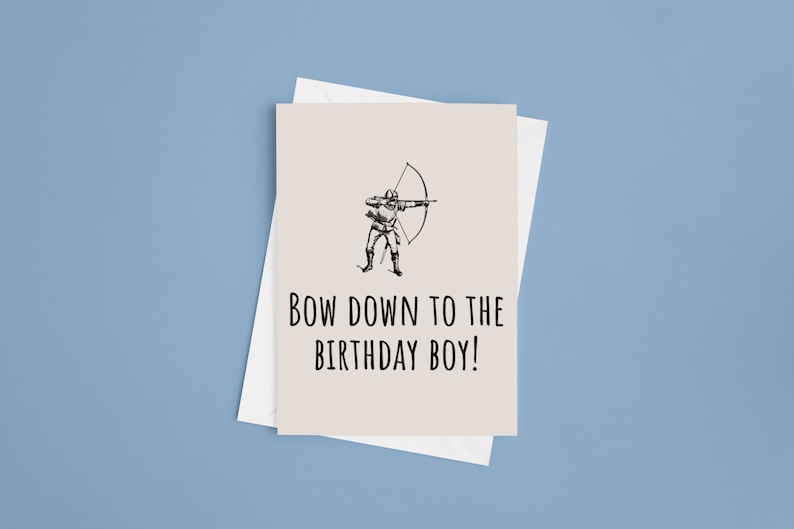 Printable Archer Birthday Card - Funny Archery Birthday Card ...