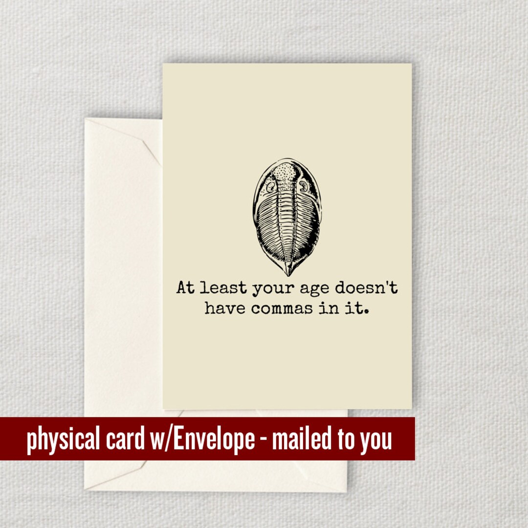 Paleontology Greeting Card Paleontologist Birthday Card Trilobite ...