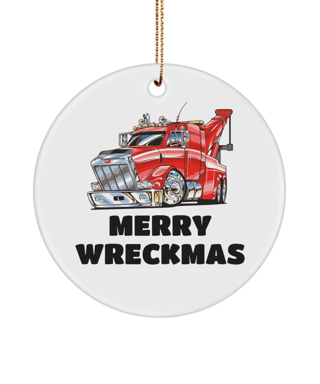 Tow Truck Ornament - Wrecker Ornament - Wrecker Gifts - Tow Truck Gift ...