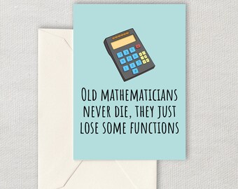 Math Birthday Card - Etsy