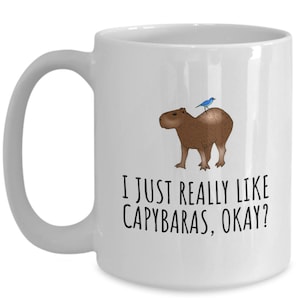 Funny Capybara Mug - Capybara Lover Gift Idea - Capybara Gift - I Just ...