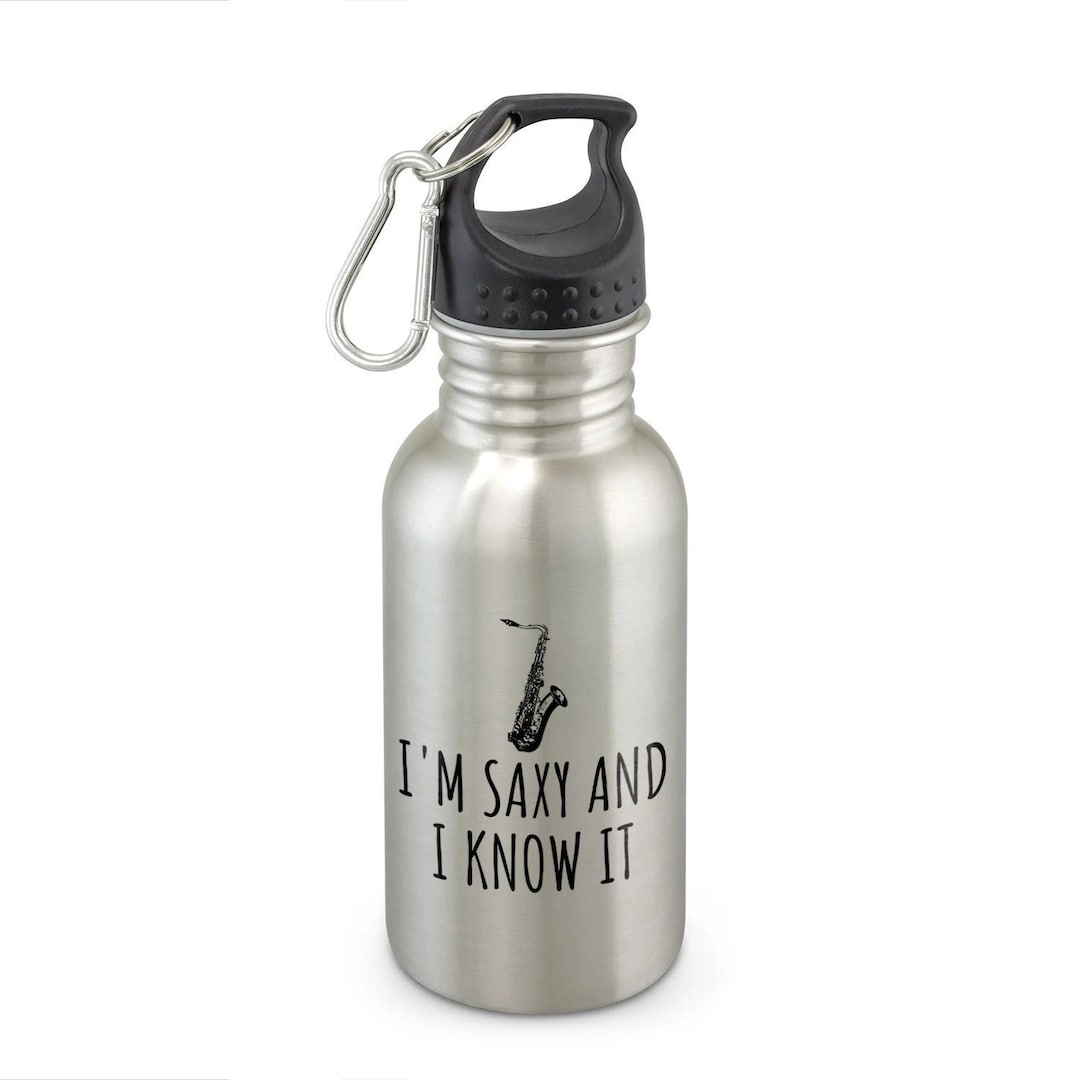 Funny Saxophone Water Bottle - Saxophone Player Gift - Saxophonist ...