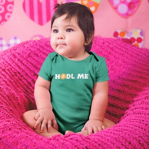 Funny Baby One-piece - Bitcoin Baby Shirt - Hodl Me - Crypto Currencies ...