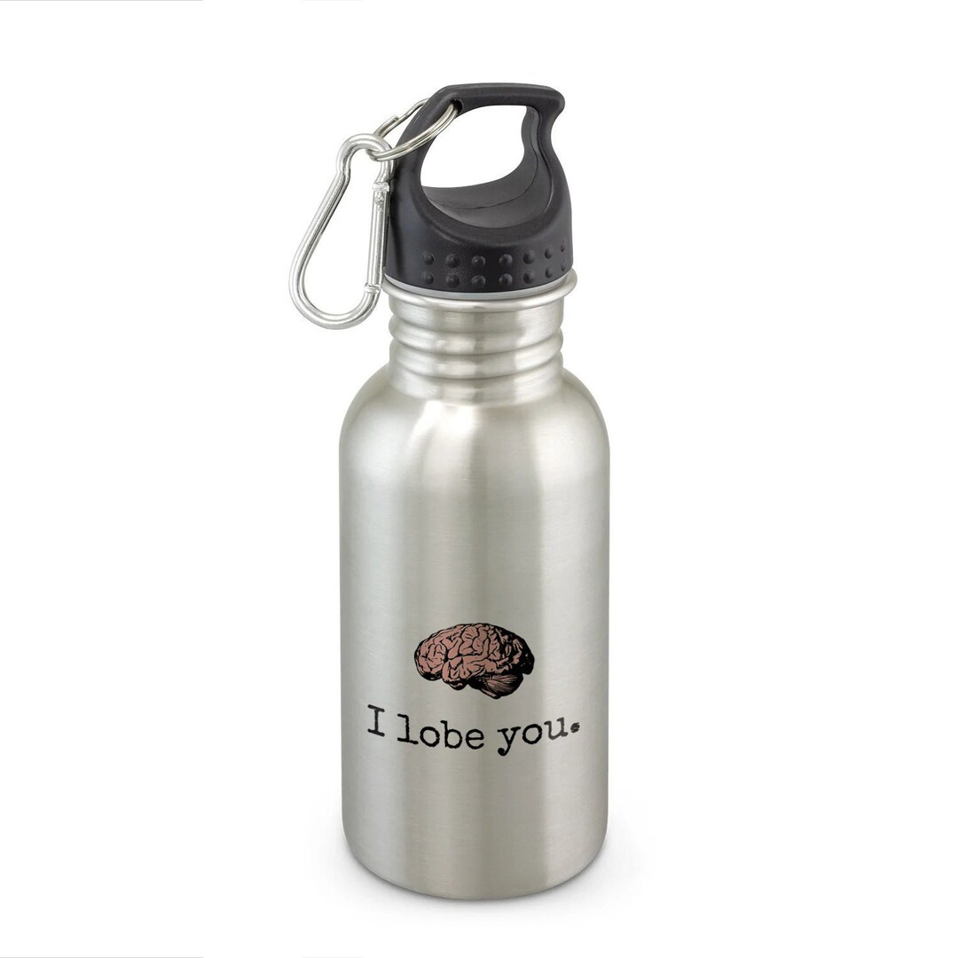 Cute Brain Water Bottle - Nerdy Medical Gift - Romantic Present for ...