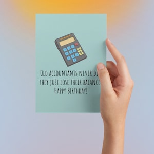 Funny Accountant Birthday Card - Printable Accountant Birthday Card ...