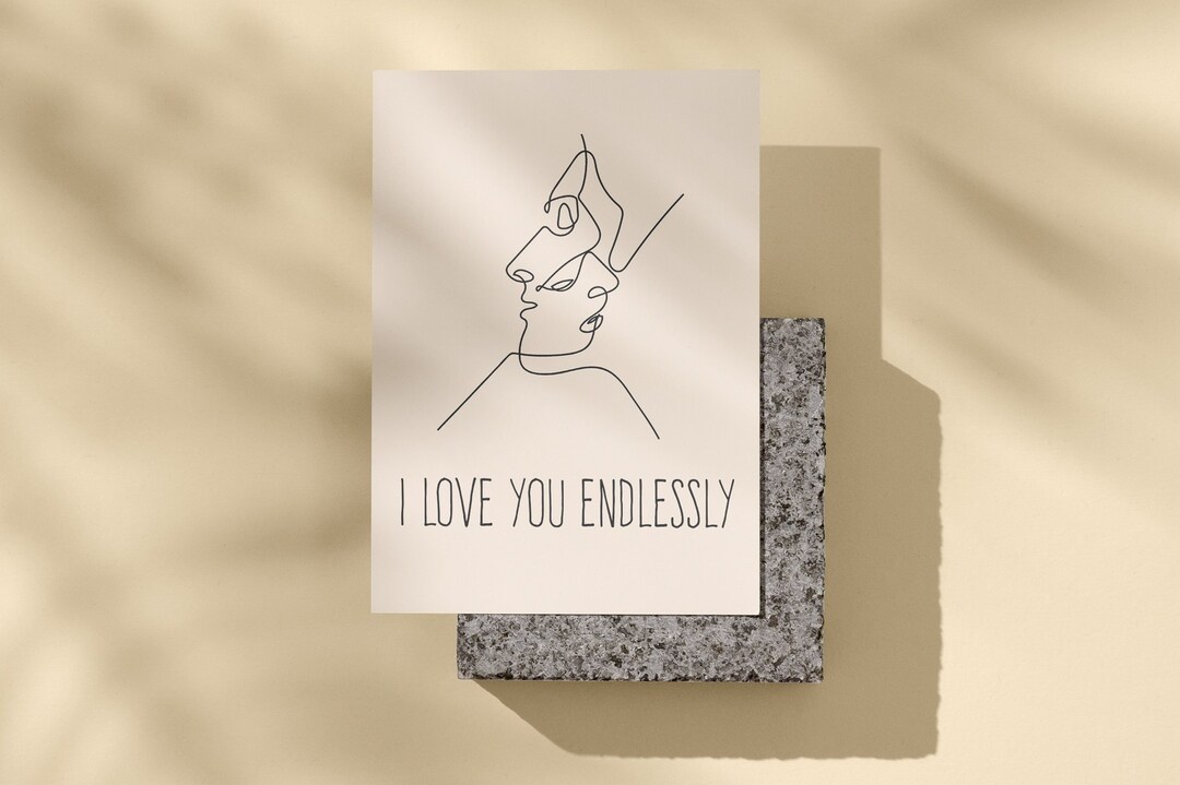 Encouraging Card for Loved One - Cute Line Art Card - Inspirational ...