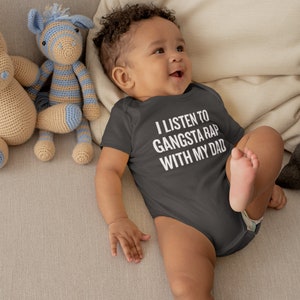 Funny Baby One-piece - Hip Hop Baby Clothes - Gangsta Rap With My Dad ...