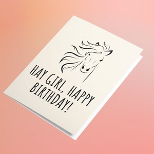 Printable Horse Lover Birthday Card - Equestrian Birthday Card - Funny ...