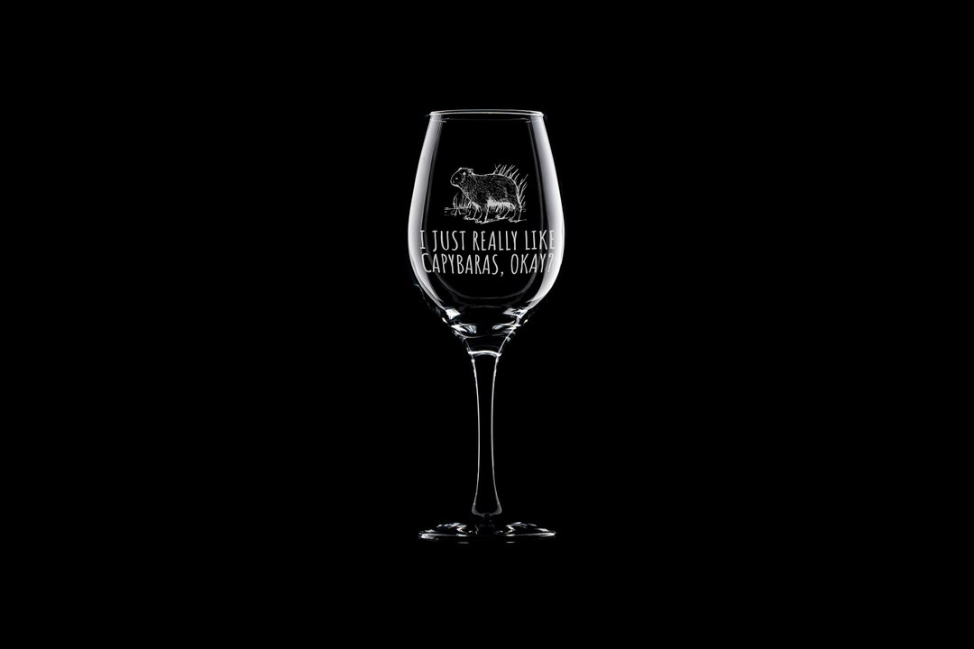 Funny Capybara Wine Glass - Capybara Lover Gift Idea - Capybara Gift ...