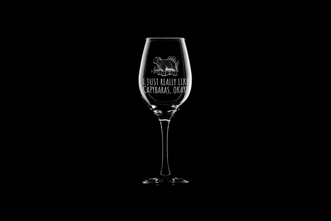 Funny Capybara Wine Glass - Capybara Lover Gift Idea - Capybara Gift ...