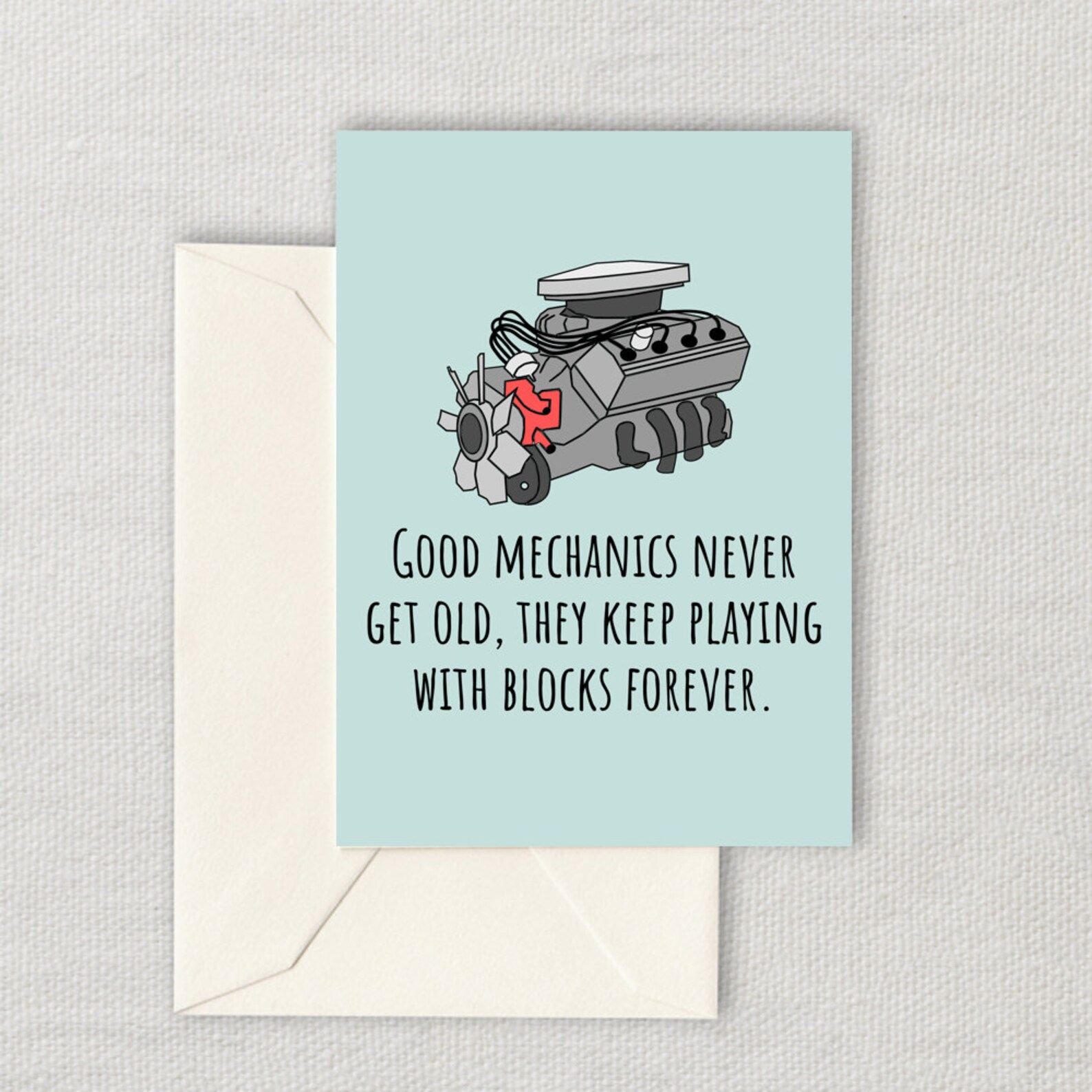 Printable Mechanic Birthday Card Funny Mechanic Greeting - Etsy