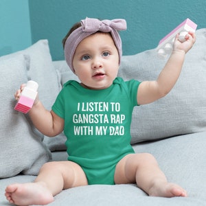 Funny Baby One-piece - Hip Hop Baby Clothes - Gangsta Rap With My Dad ...