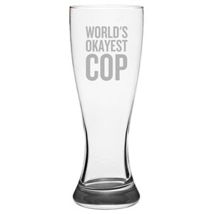 Funny Police Officer Gift - Funny Cop Pilsner Glass - Policeman Present ...