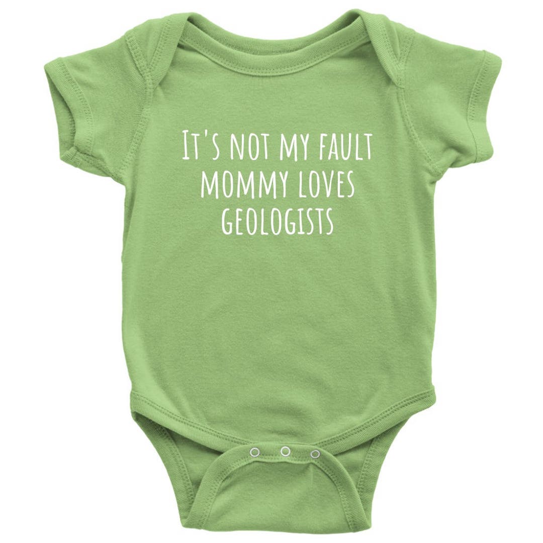 Cute Baby One-piece Funny Geology Baby Shirt Mommy Loves Geologists ...