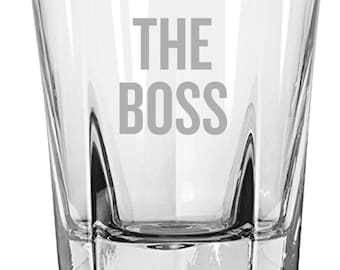 Funny Boss Rocks Glass Boss Gift Employer Gift Boss | Etsy