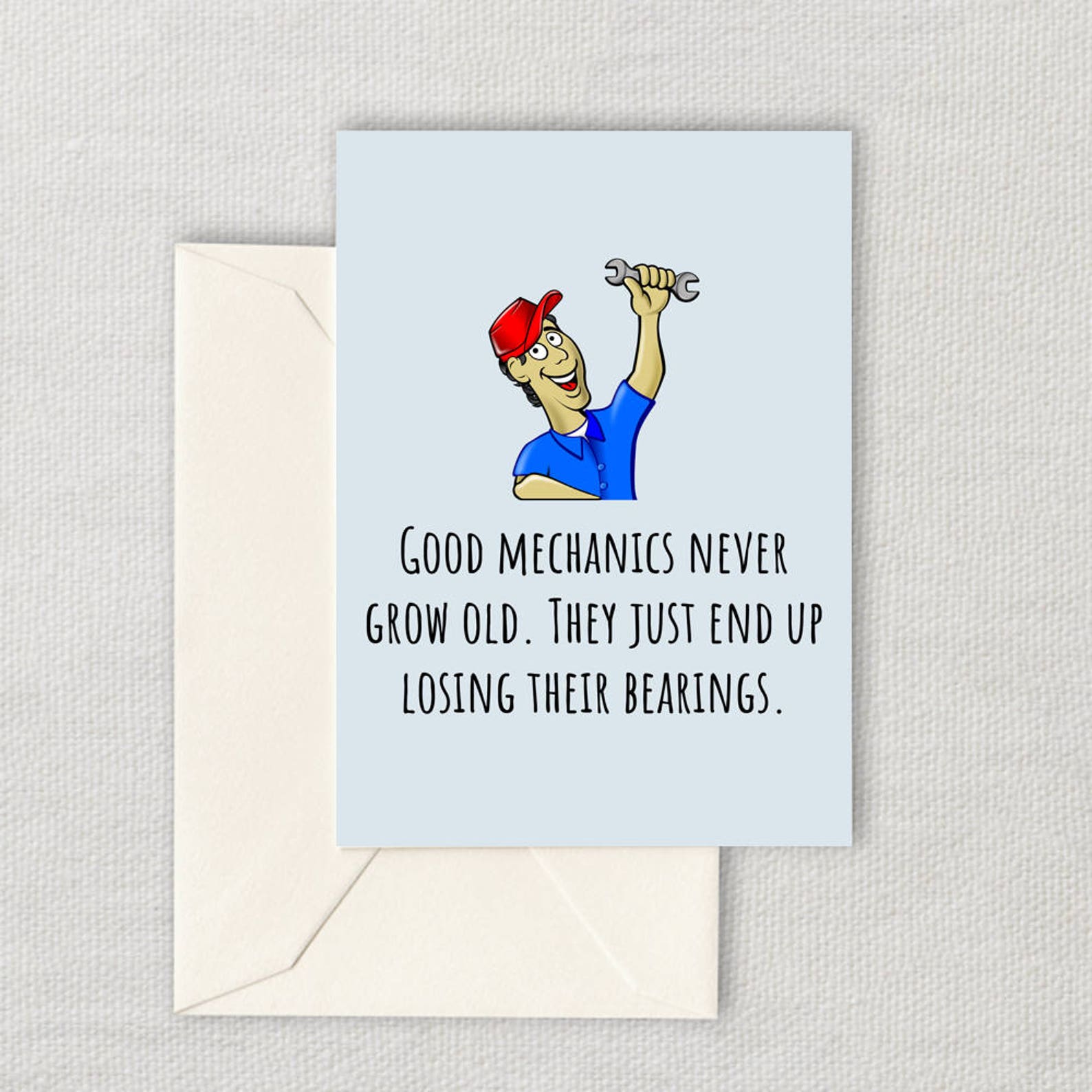 Mechanic Printable Birthday Card - Funny Printable Mechanic Card - Good ...
