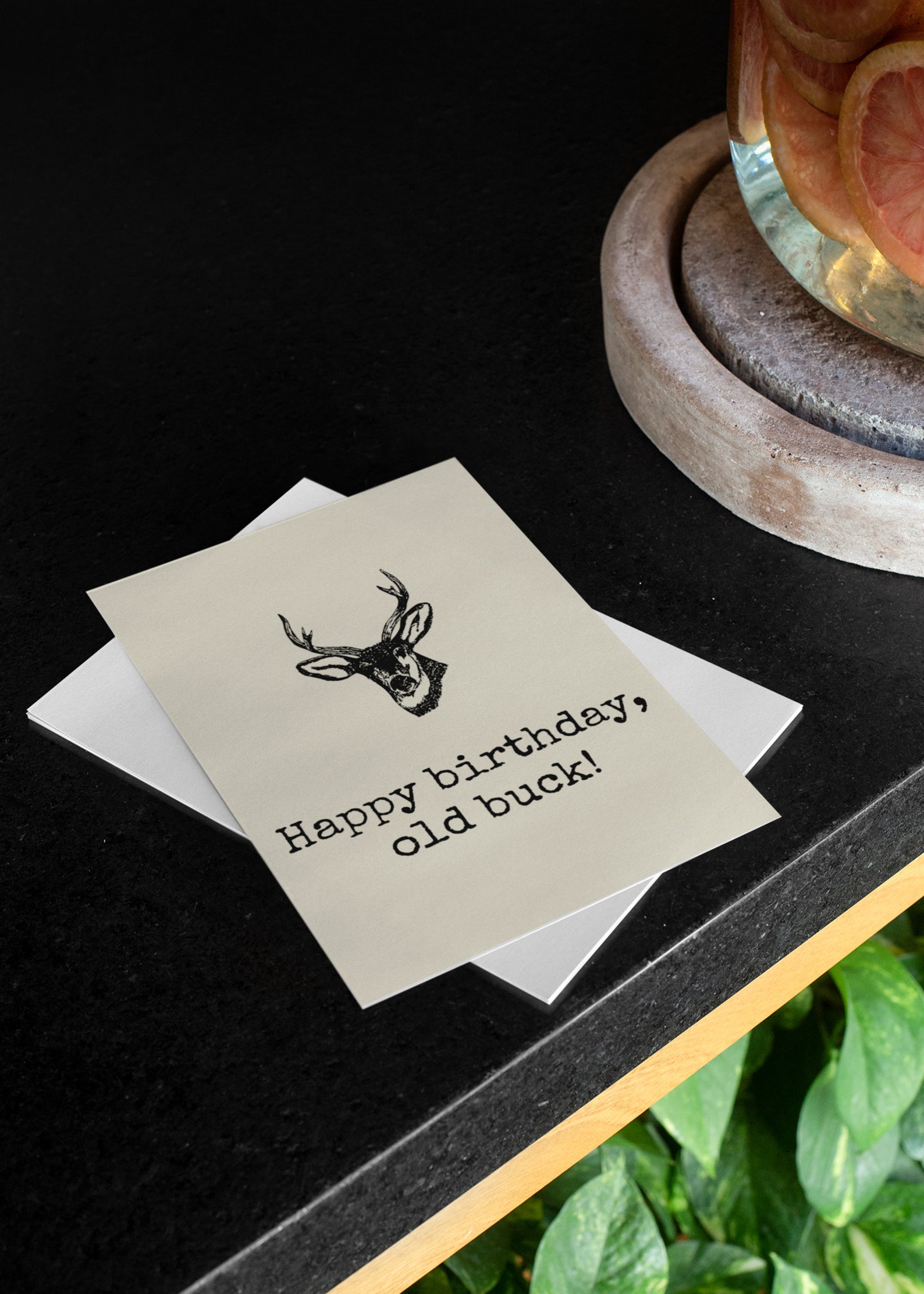 Deer Hunter Birthday Card - Hunting Birthday Card - Happy Birthday Old ...