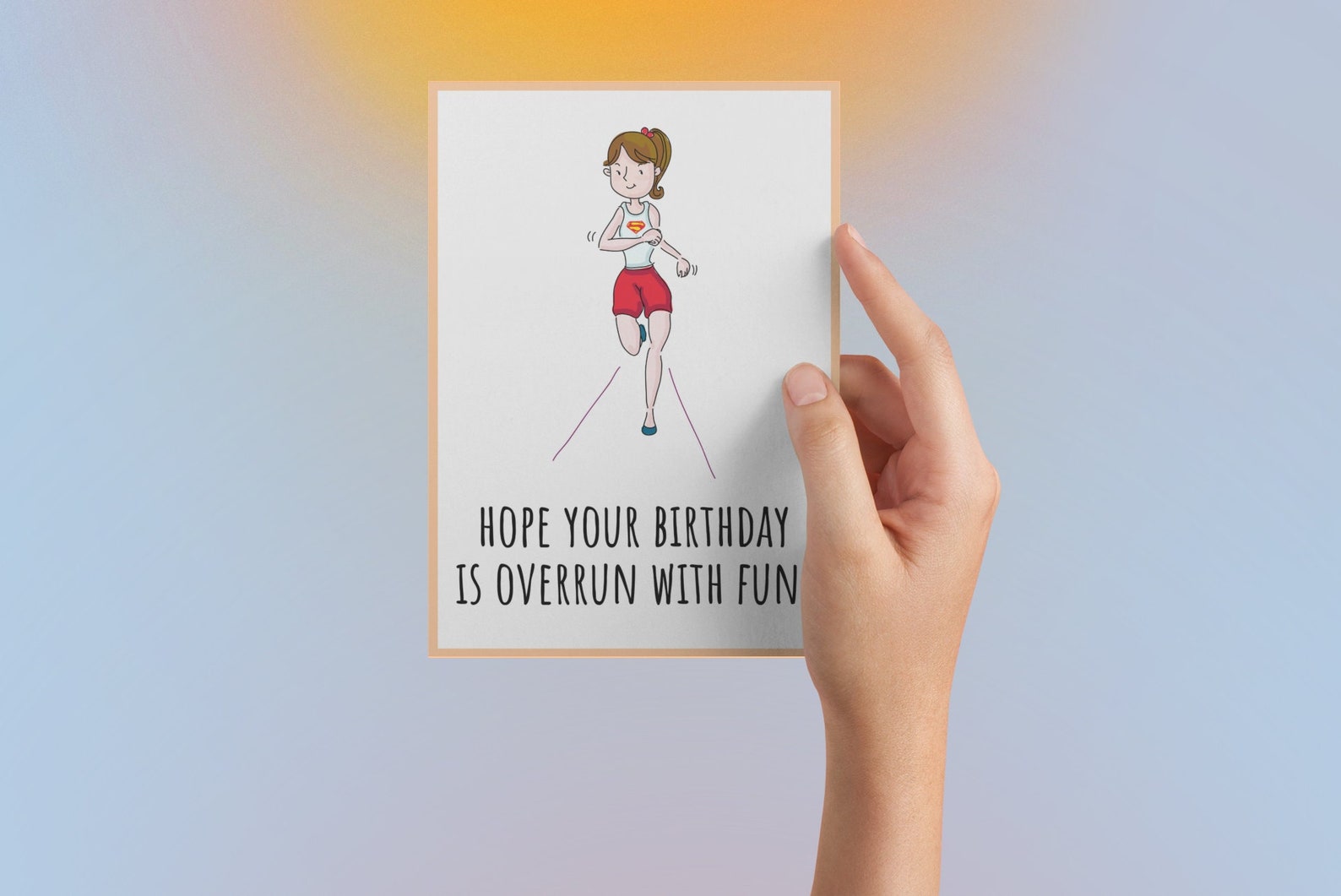 Printable Runner Birthday Card Running Birthday Card - Etsy