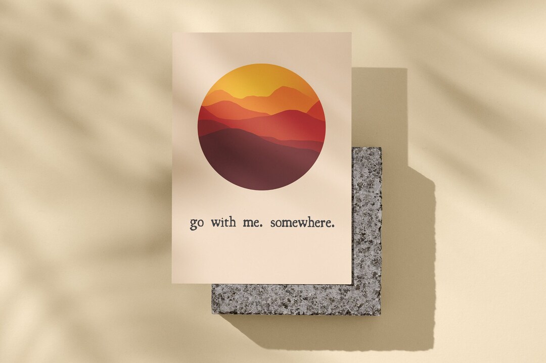 Encouraging Printable Card Traveling Card Landscape Cards Earth Tones ...