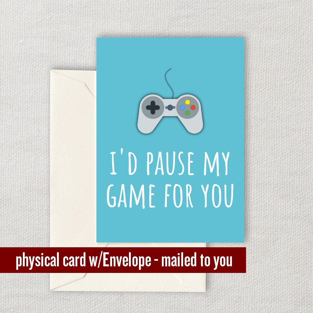 Cute Gamer Valentine Card - Video Games Love Card - Anniversary Card ...