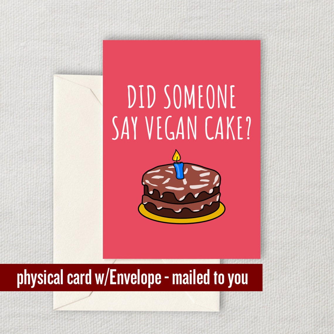 Funny Vegan Birthday Card Vegan Card Vegan Birthday Did | Etsy