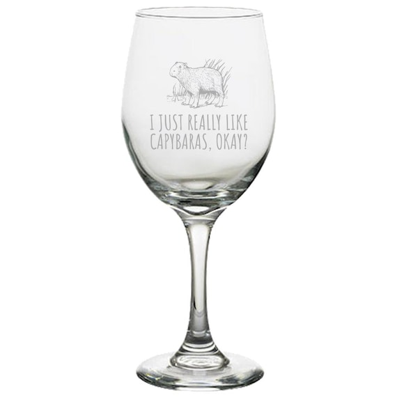 Funny Capybara Wine Glass Capybara Lover Gift Idea | Etsy