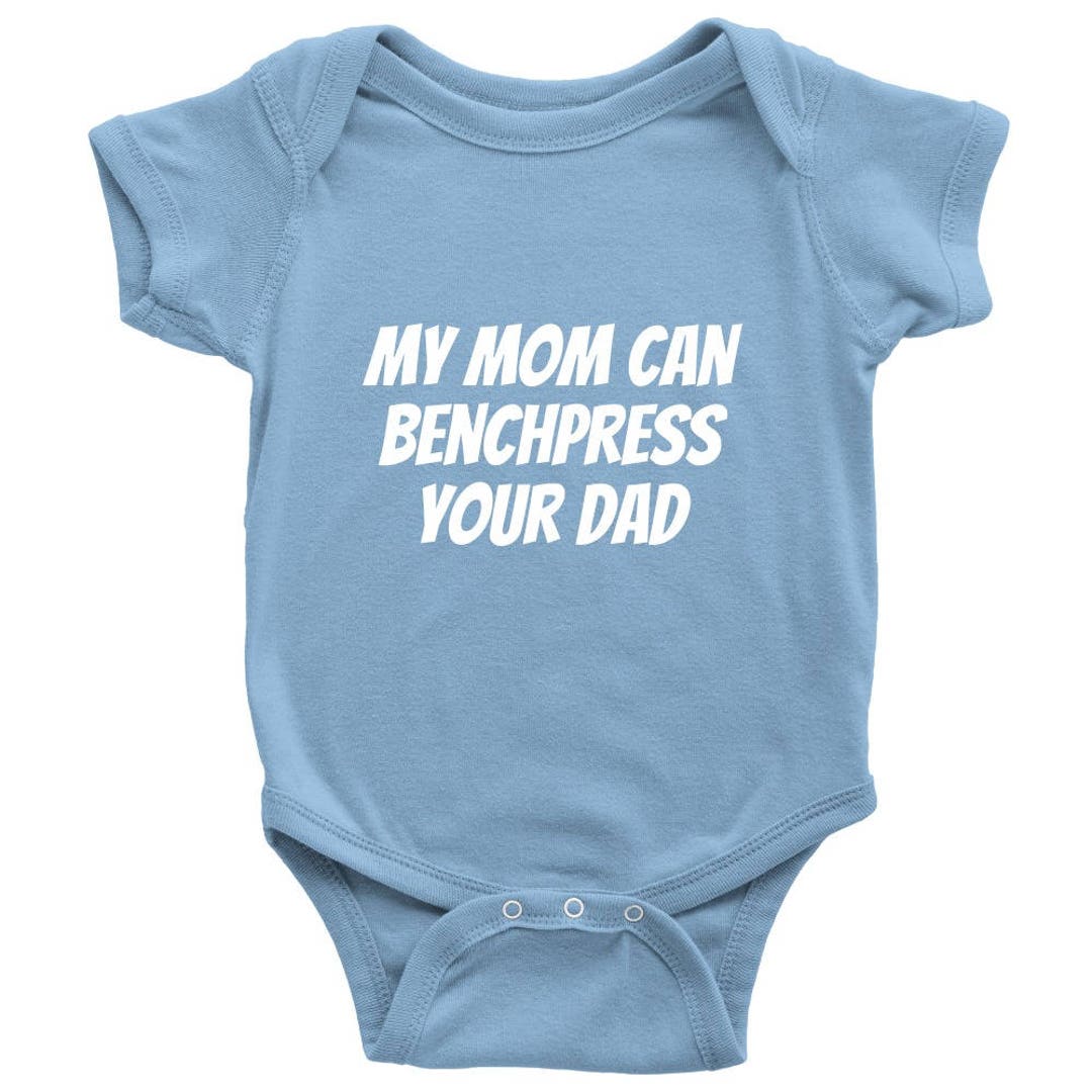 Fitness Baby One-piece - Baby Shirt - Weight Lifting Baby - My Mom Can ...