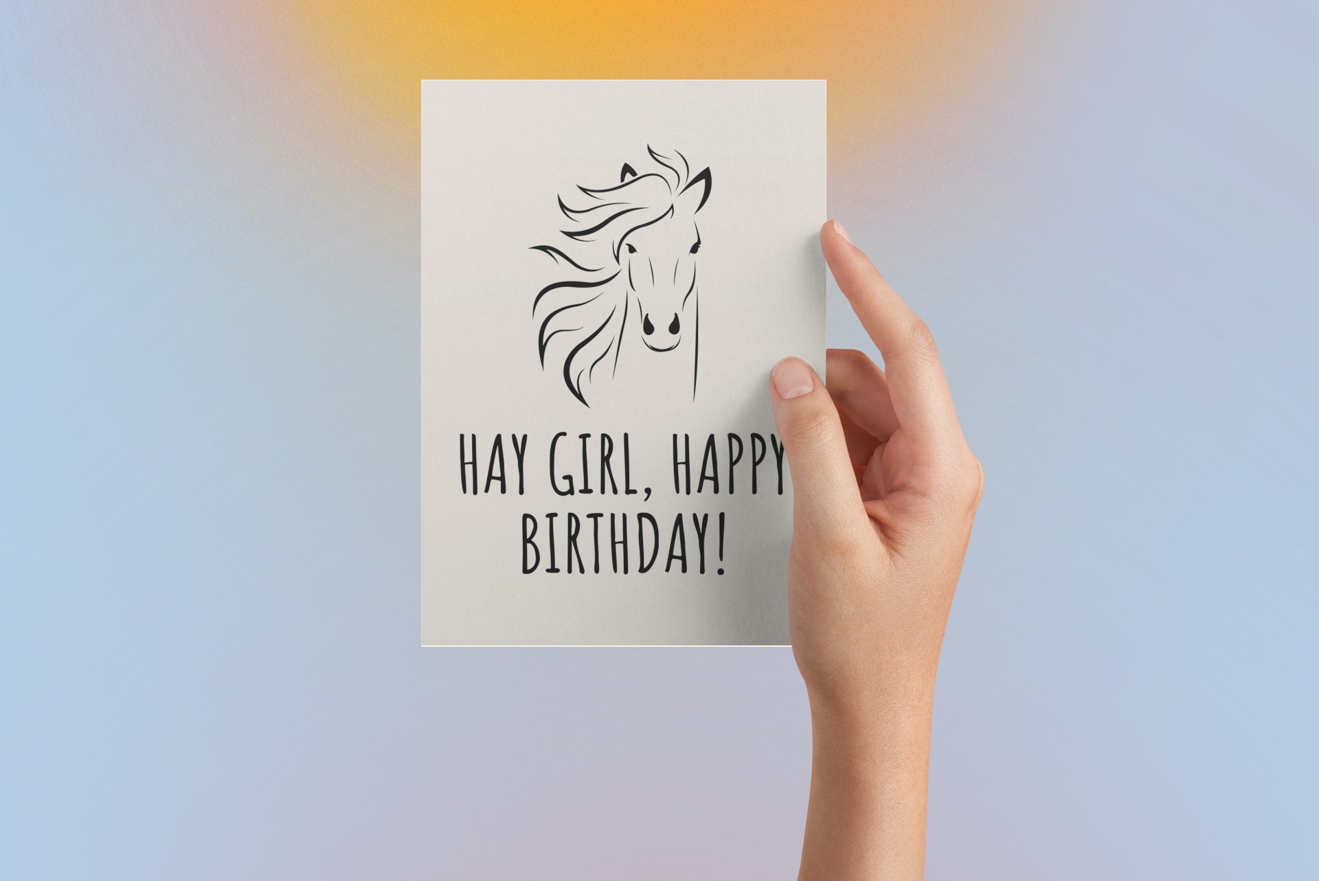 Printable Horse Lover Birthday Card - Equestrian Birthday Card - Funny ...