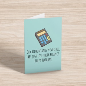 Funny Accountant Birthday Card - Printable Accountant Birthday Card ...