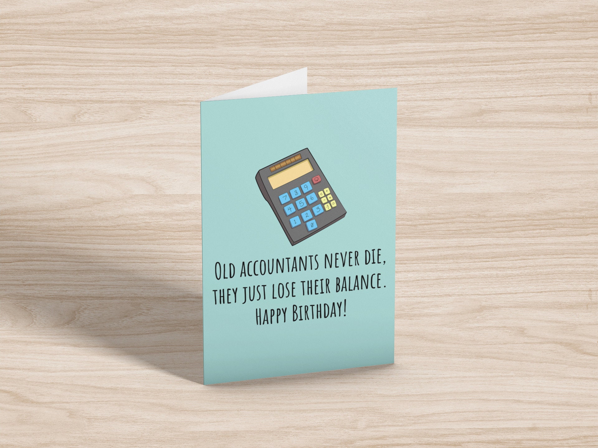 Funny Accountant Birthday Card - Printable Accountant Birthday Card ...