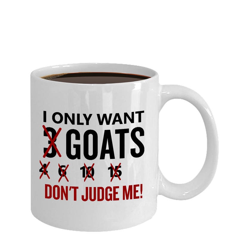 Funny Goat Lover Coffee Mug – 'don't Judge Me' Goat Gift - Etsy