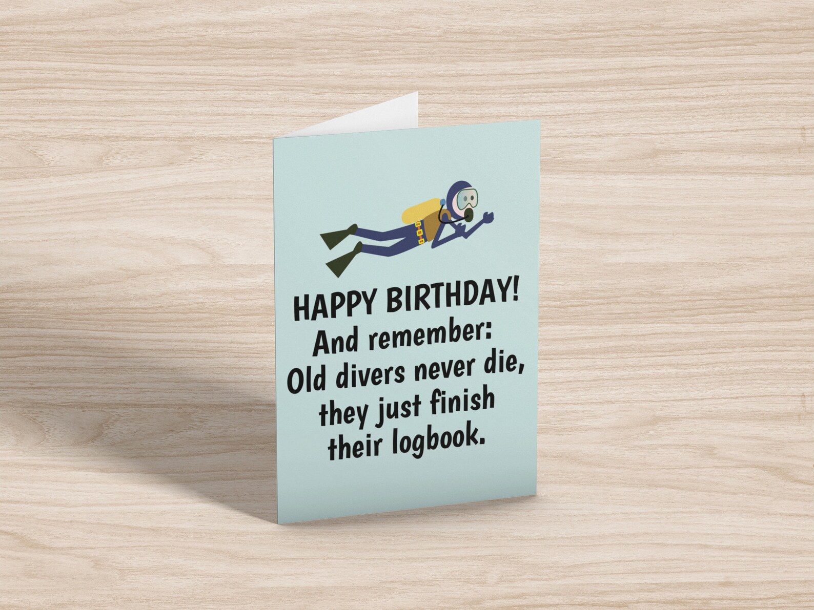 Diver Printable Birthday Card - Scuba Diver Birthday Card - Scuba ...