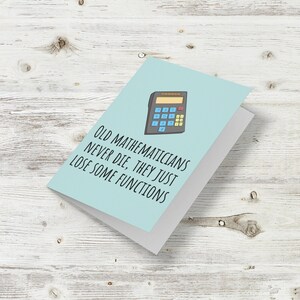 Math Birthday Card - Printable Math Card - Math Teacher Gift Card ...