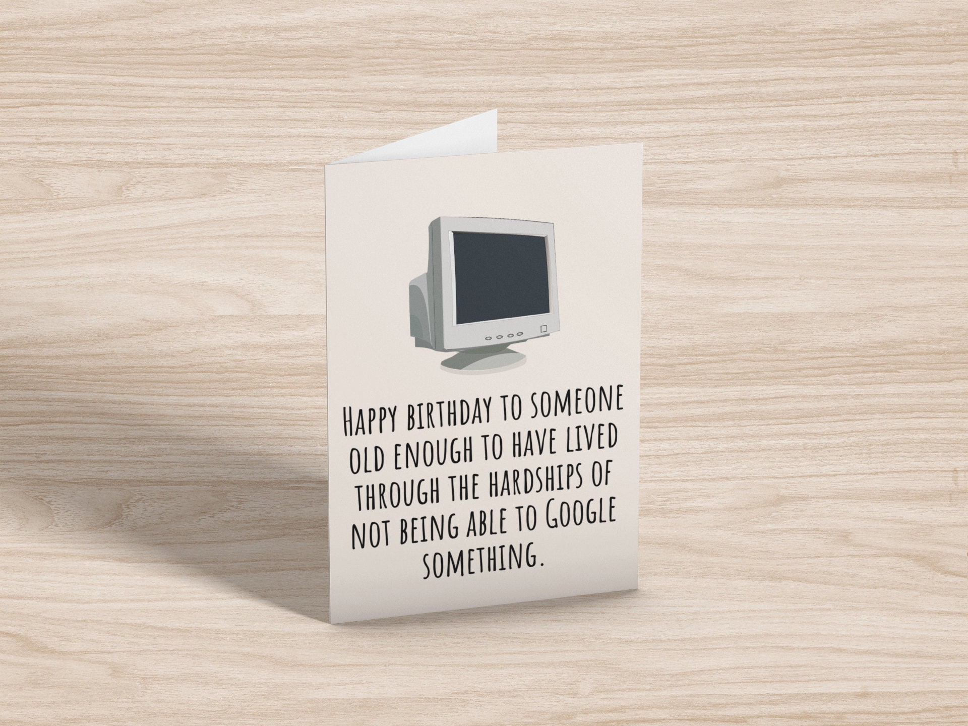 Funny Printable Birthday Card Computer Geek Sarcasm - Etsy Australia