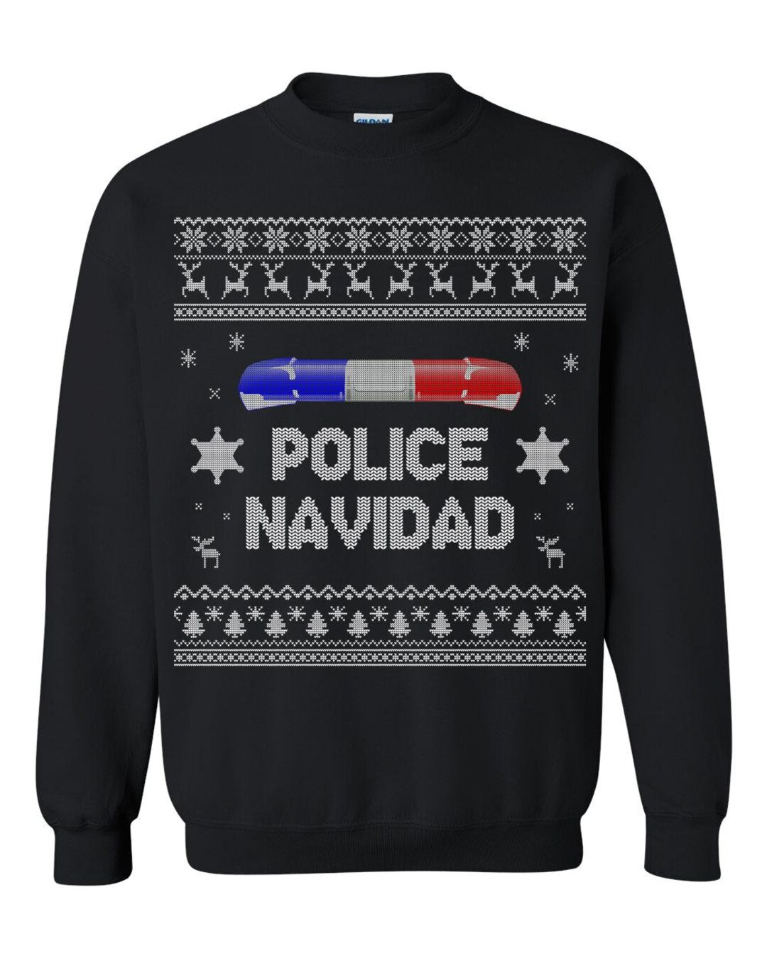 Policeman Ugly Christmas Sweater - Cop Ugly Christmas Sweatshirt ...