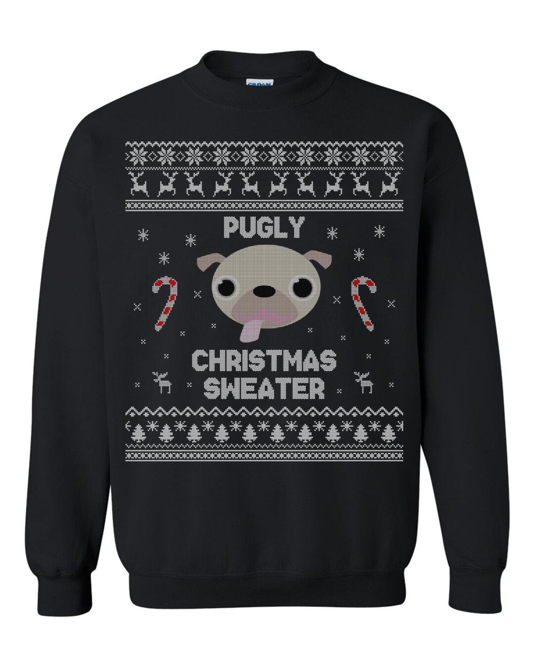 Mops Ugly Christmas Pullover Mops Weihnachtspullover Mops ...