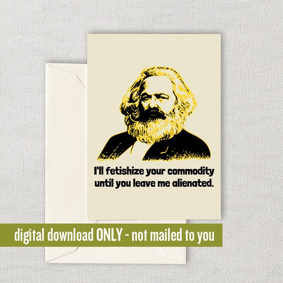 Karl Marx Printable Card Digital Marxist Card Communist | Etsy