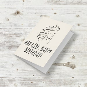 Printable Horse Lover Birthday Card - Equestrian Birthday Card - Funny ...
