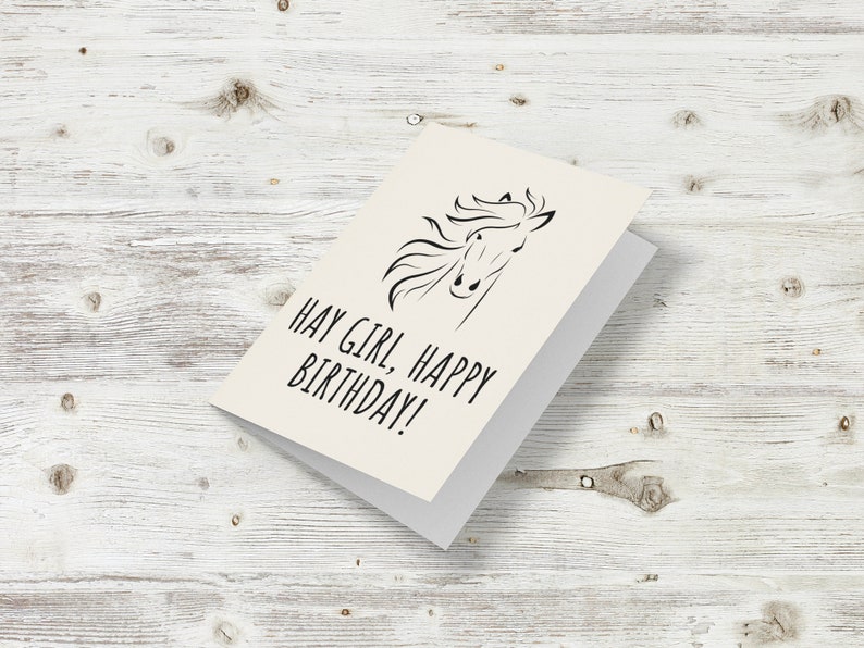 Printable Horse Lover Birthday Card - Equestrian Birthday Card - Funny ...